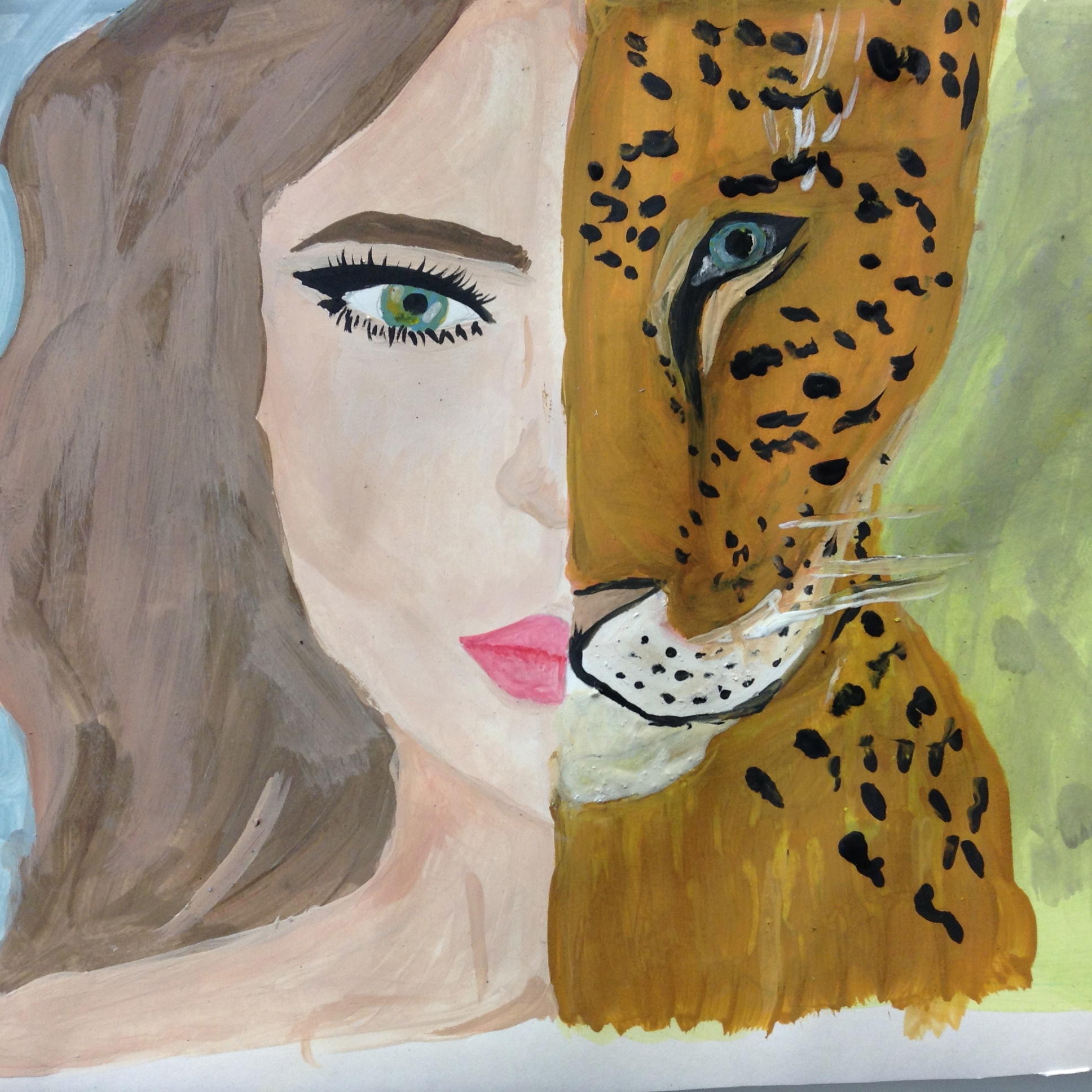 Ferien-Kinder Kunstprojekt "Tier sieht Mensch" 2024 - Atelier Iris Golde